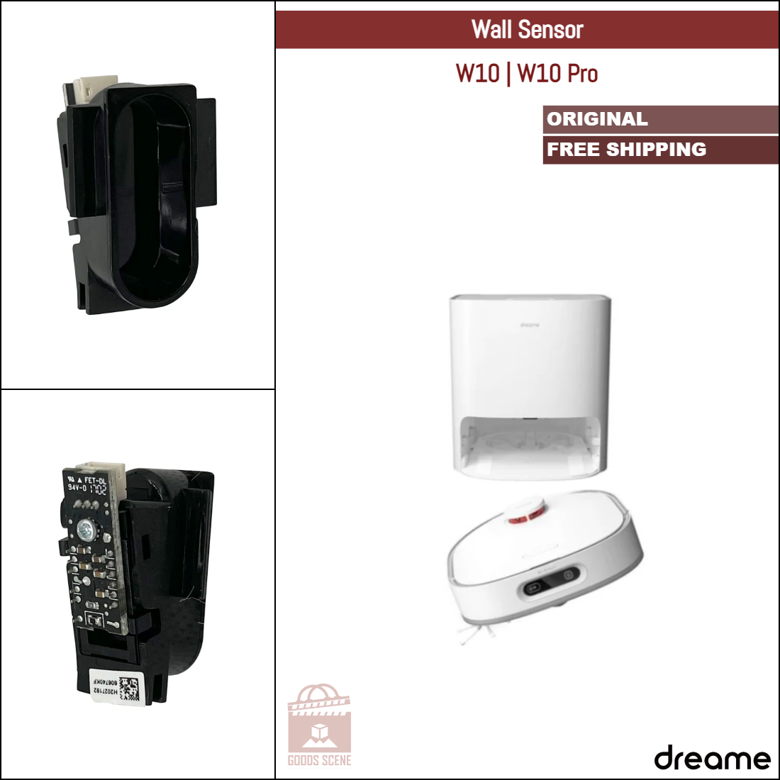 Original Extension Wall Sensor Assembly For Dreame W10 and W10 Pro ...