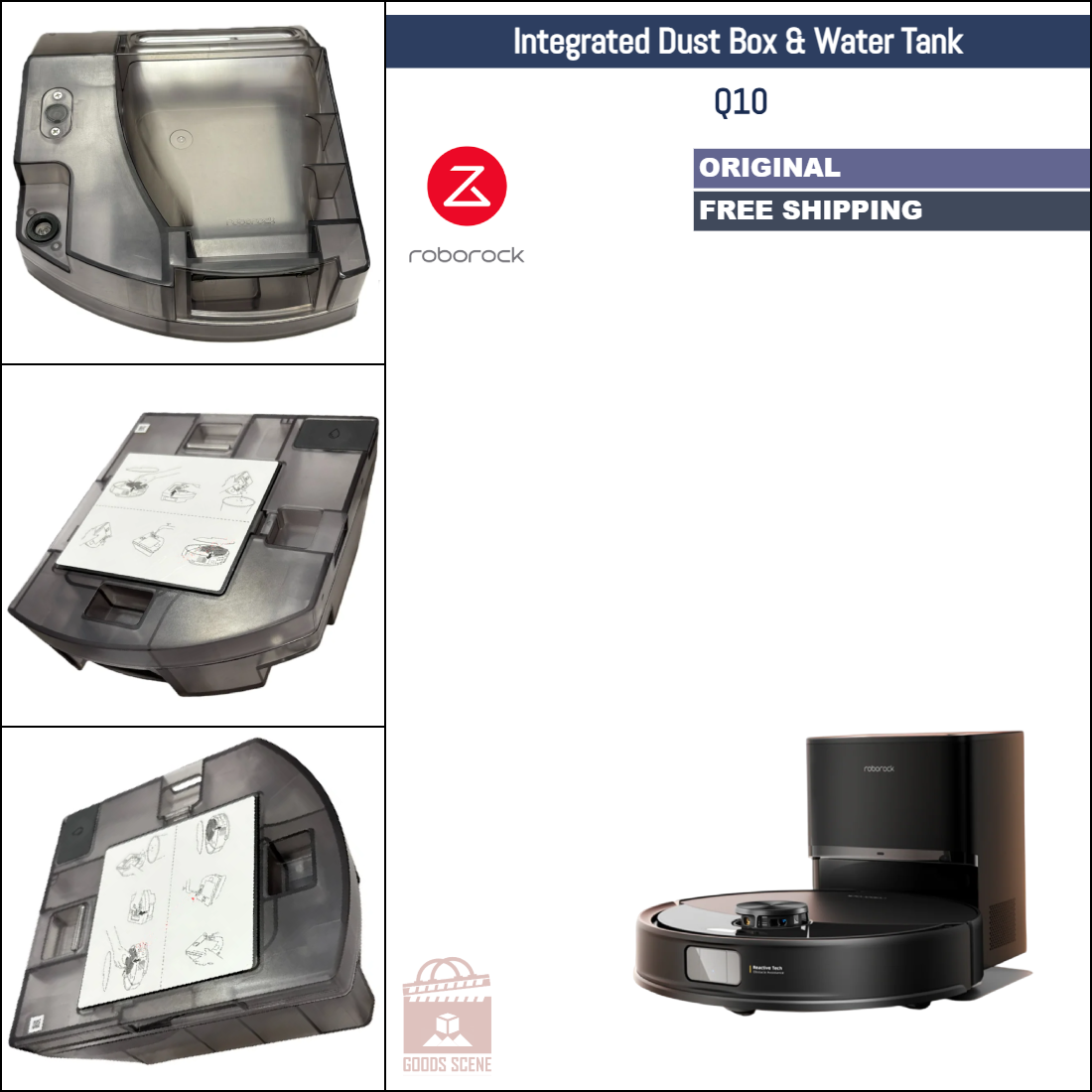 Original Dustbin Dust Box and Water Tank For Roborock Q10 – Goods Scene