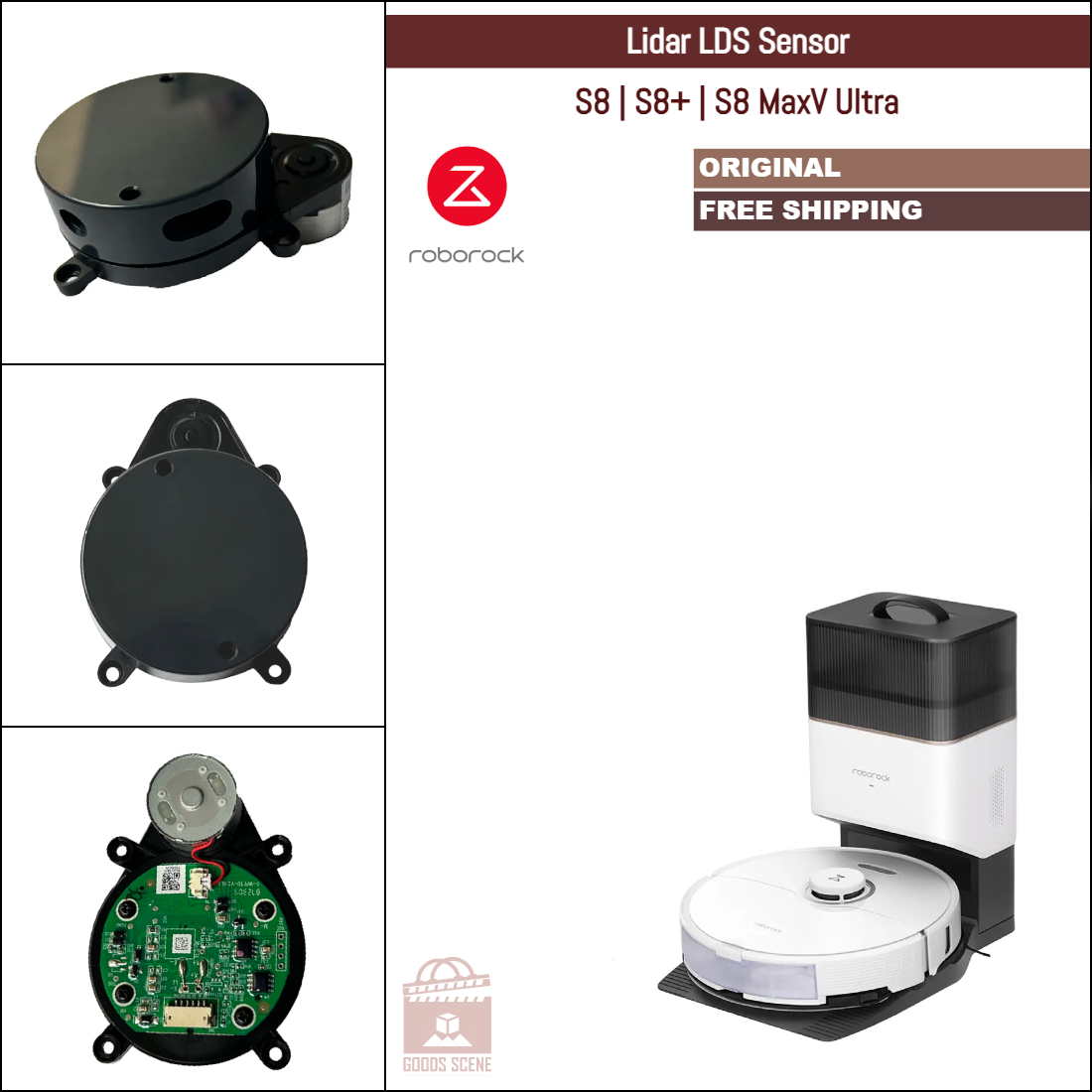 Original OEM Lidar LDS Sensor Module for Roborock S8, S8+ and S8 MaxV ...